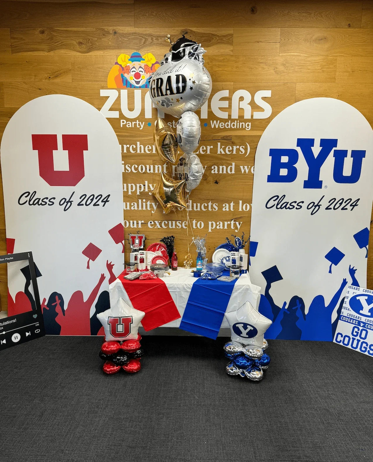 Custom BYU and U of U Party Supplies — Zurchers