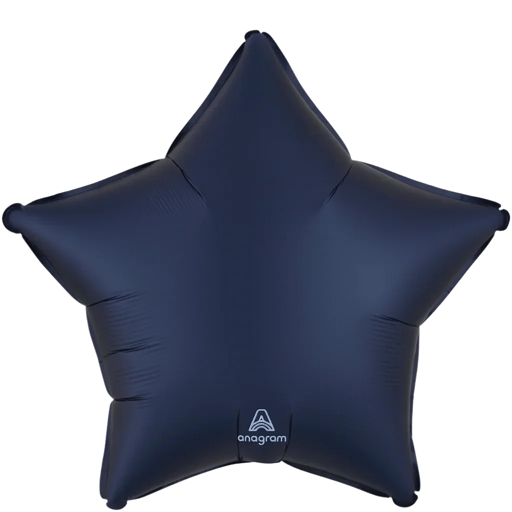 True Navy Satin Star Mylar Balloon 19" | 1ct - Zurchers