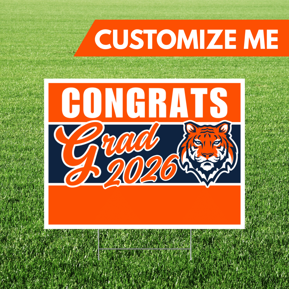 Brighton Custom High School Custom Name Grad Yard Sign 24" x 18" | 1 ct ...