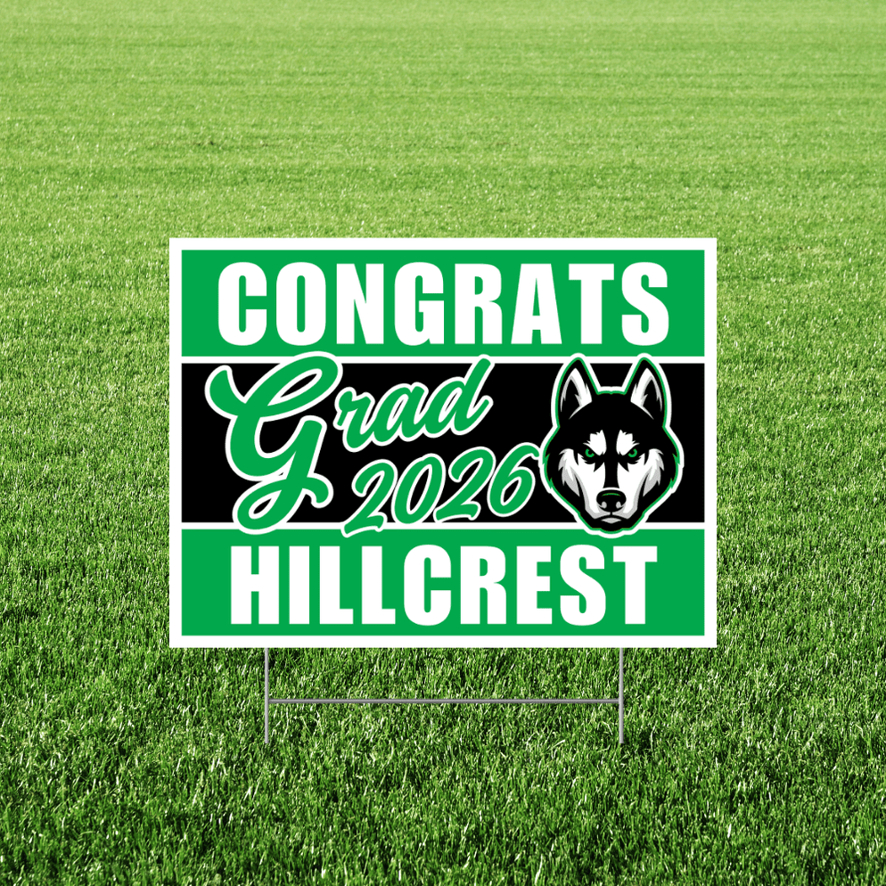 Hillcrest UT Grad Yard Sign 24" x 18" | 1ct - Zurchers