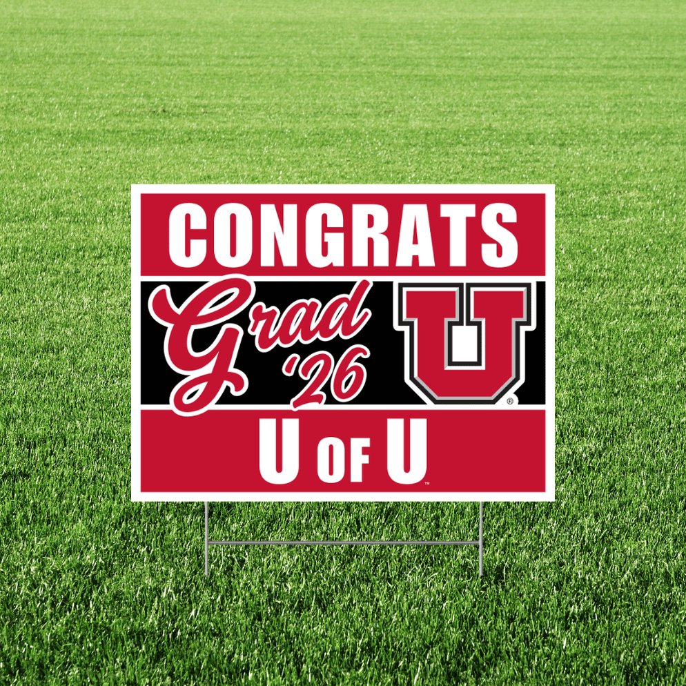 University of Utah Congrats Grad Yard Sign 24" x 18" | 1 ct - Zurchers