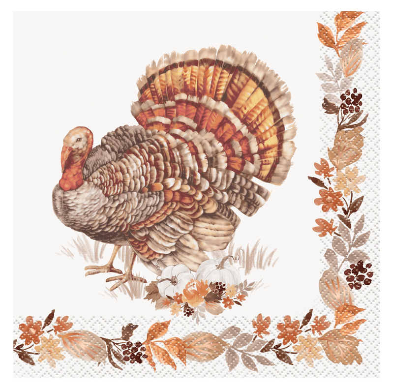 Vintage Turkey Luncheon Napkins | 1ct - Zurchers
